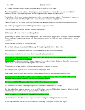 Lab 10 - Cell Structure and Function-1 - Lab 10 – Cell Structure and ...