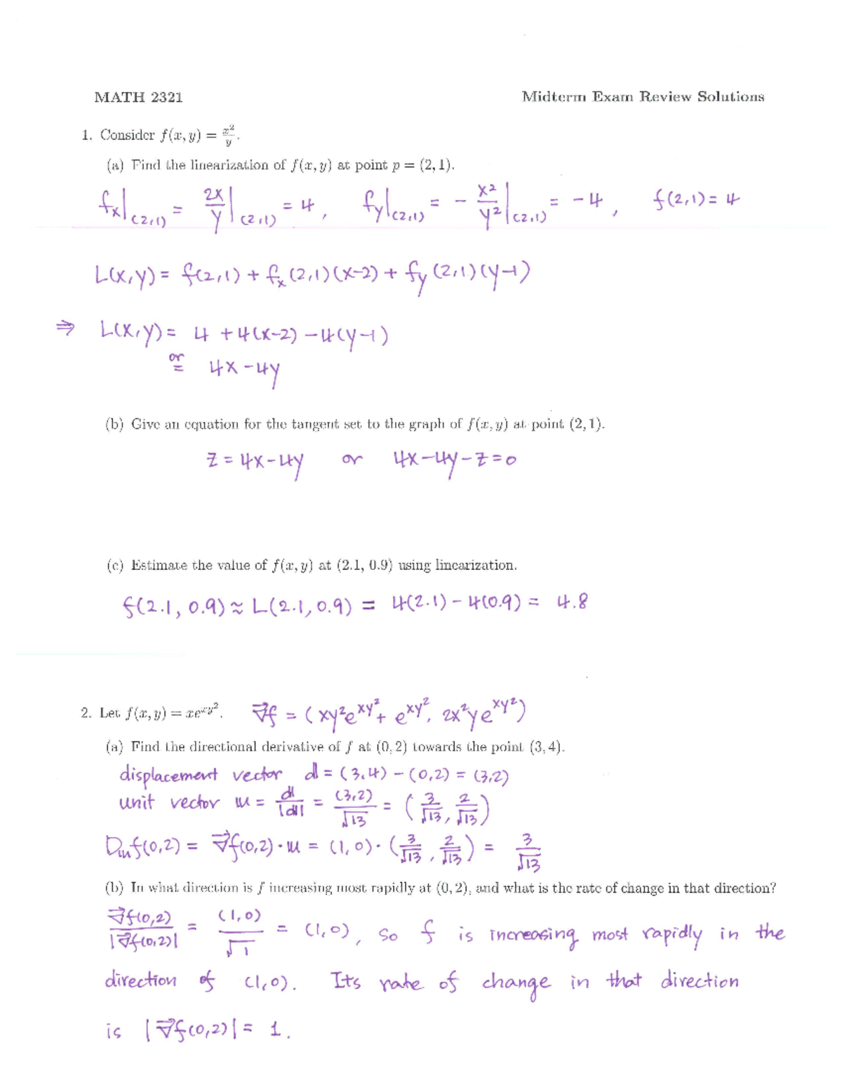 Midterm 1 Review Sol - WEEEEEEE - PHYS 1151 - Studocu