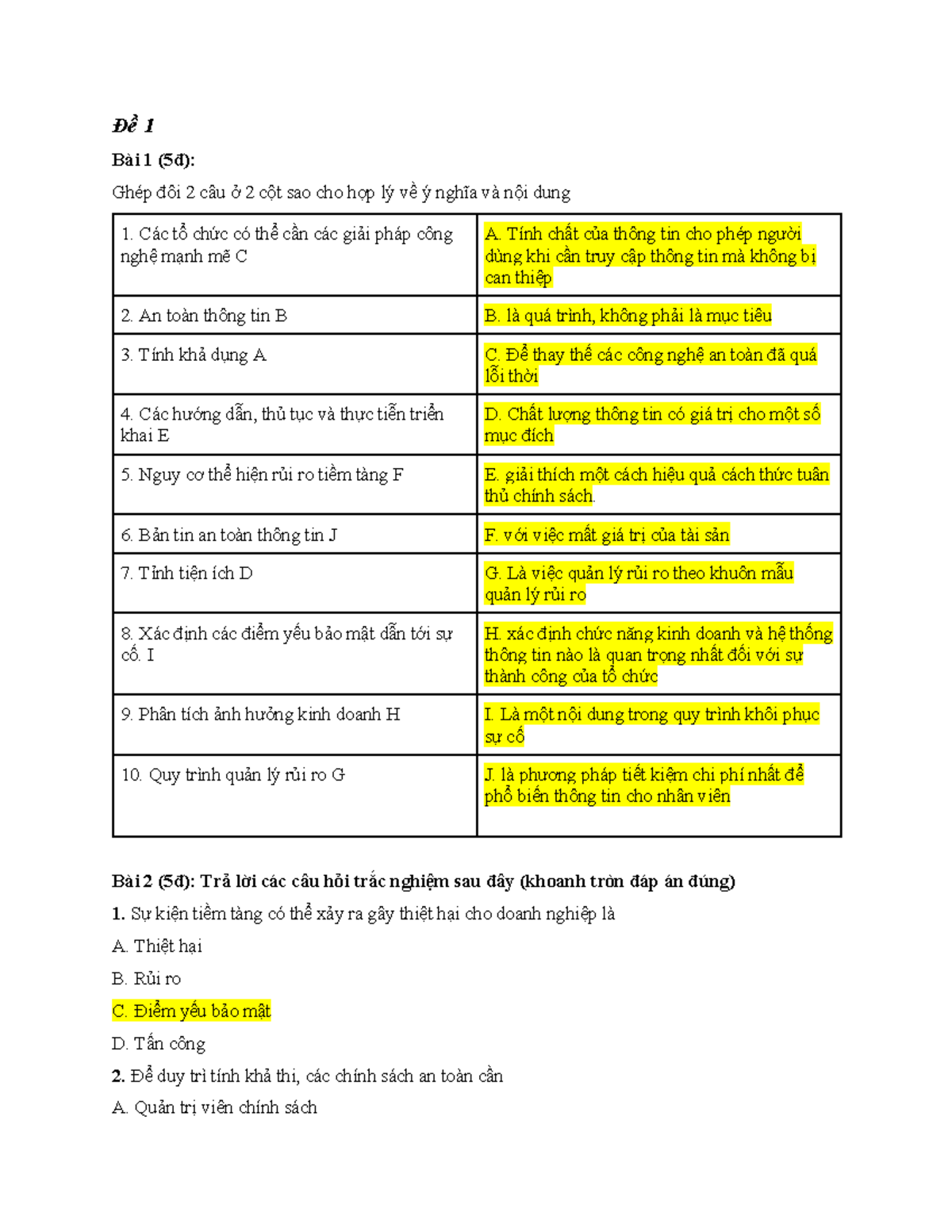 891011 - An toàn thông tin kế toán (ATTTKT002) - Edit - Đề 1 Bài 1 (5đ ...