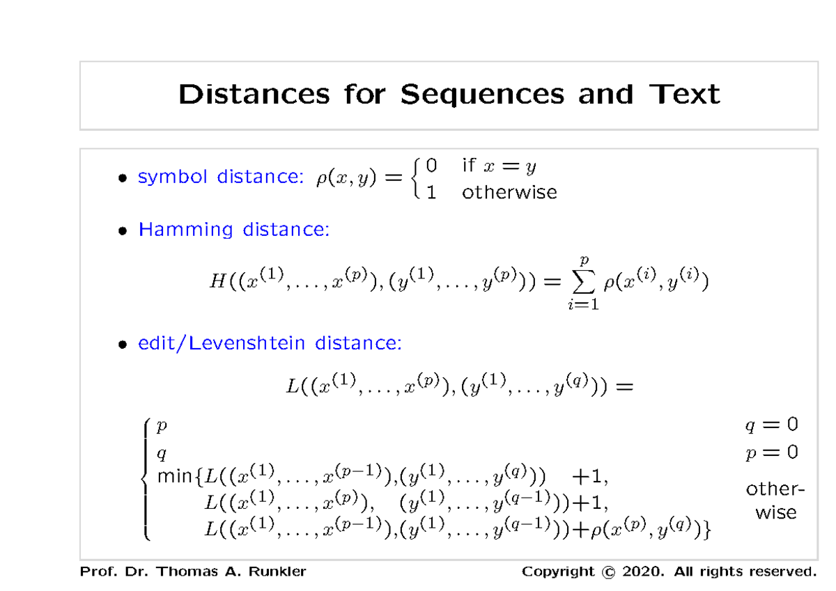 IN2030 slides week 3 - Distances for Sequences and Text symbol distance ...