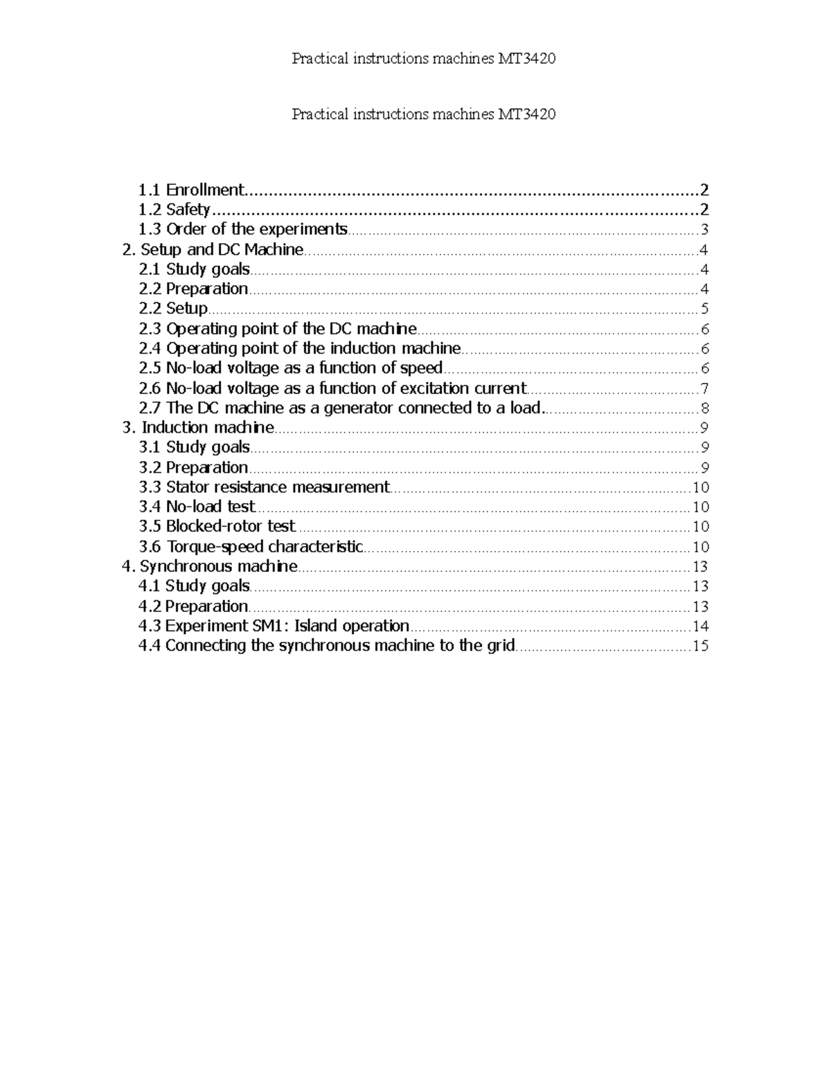 Practical - Practical instructions - Practical instructions machines MT ...