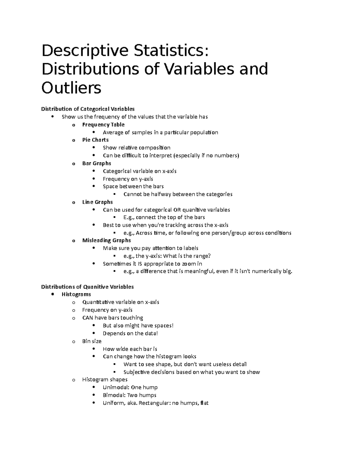 2. Descriptive Statistics. Distributions of Variables and Outliers ...