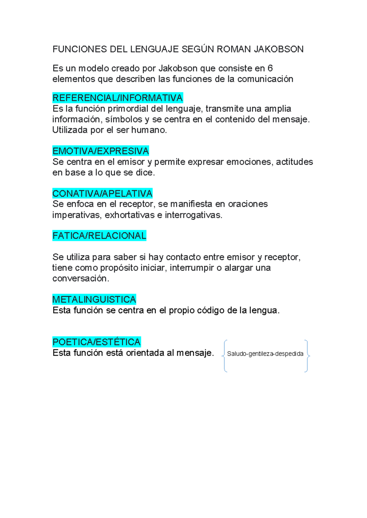 Funciones del Lenguaje Según Román Jakobson - FUNCIONES DEL LENGUAJE ...
