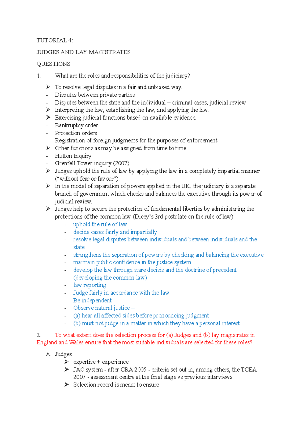 Tutorial 4 - English law, also known as English and Welsh law or ...