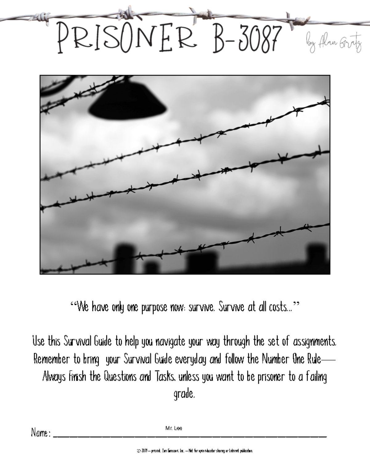 Emmanuel Lee - [Template] 03 Student Survival Guide Prisoner B3087 ...