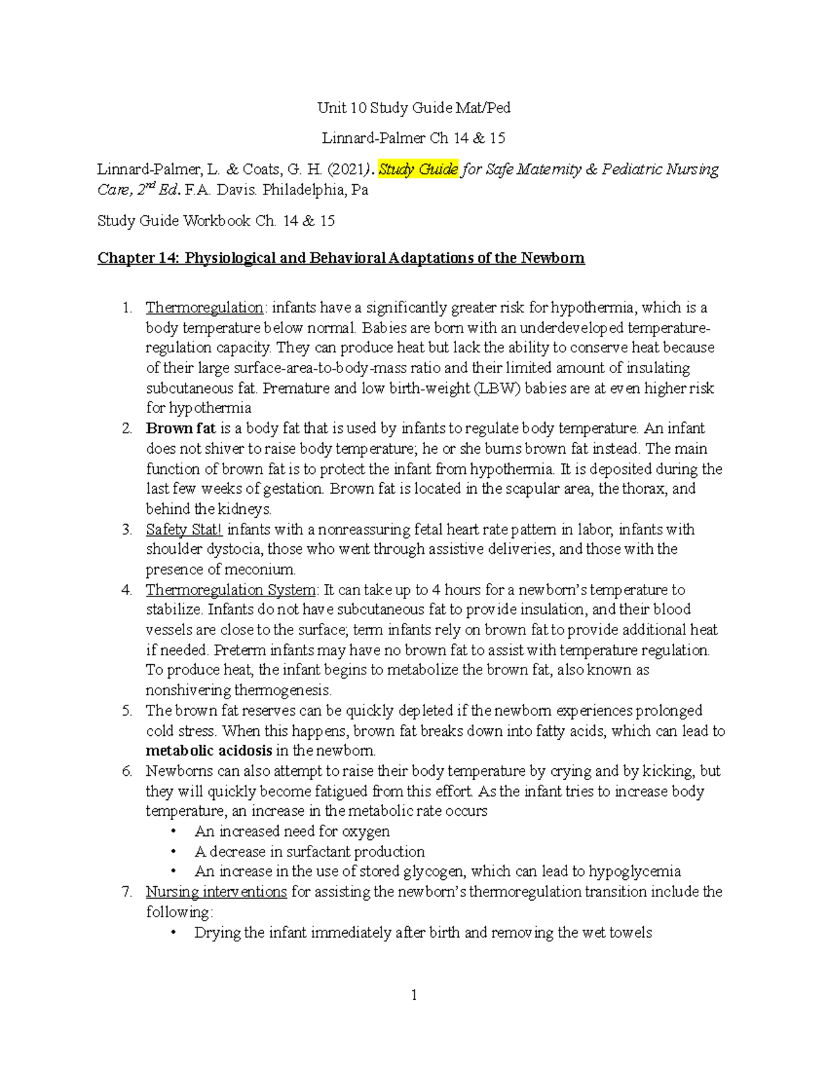 Unit+10+Study+Guide+Mat - Unit 10 Study Guide Mat/Ped Linnard-Palmer Ch ...