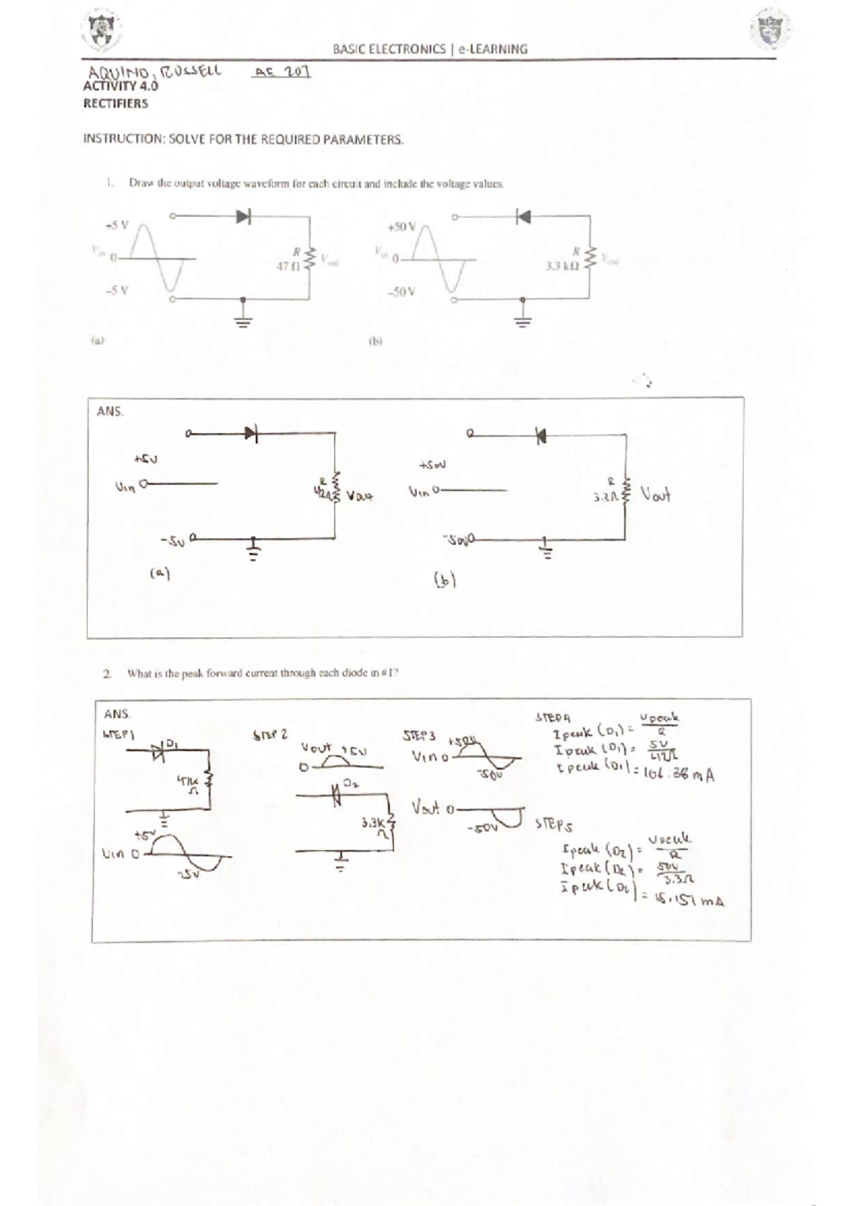 Assessment Rectifiers Aquino Russell - BS Computer Engineering - Studocu