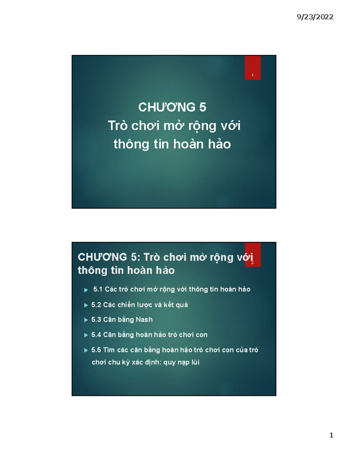 Httpslms.ueh.edu.vnpluginfile - CHƯƠNG 5 Trò chơi mở rộng với thông tin hoàn hảo 1 CHƯƠNG 5: Trò ...