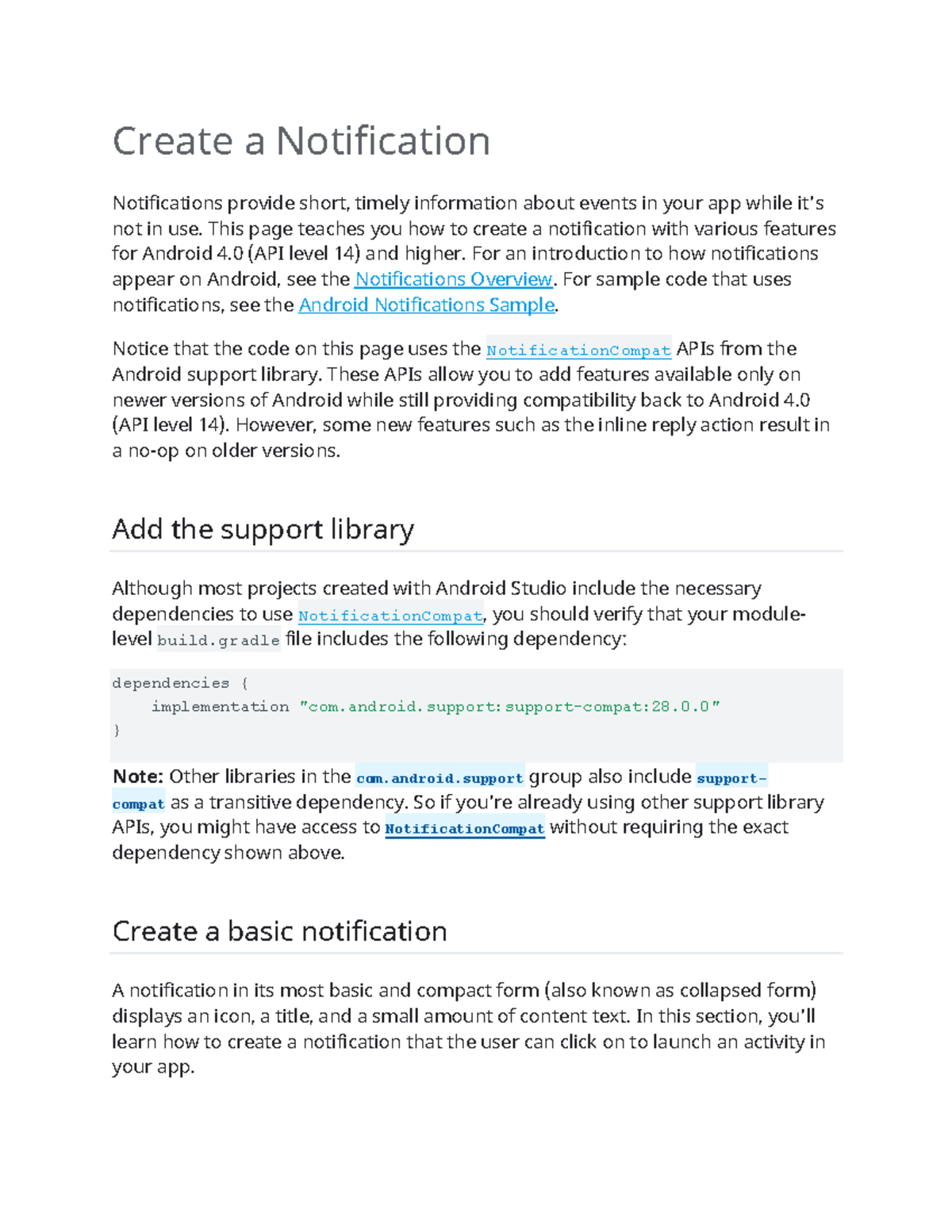 7-Displaying Notifications - Create a Notification Notifications provide short, timely ...