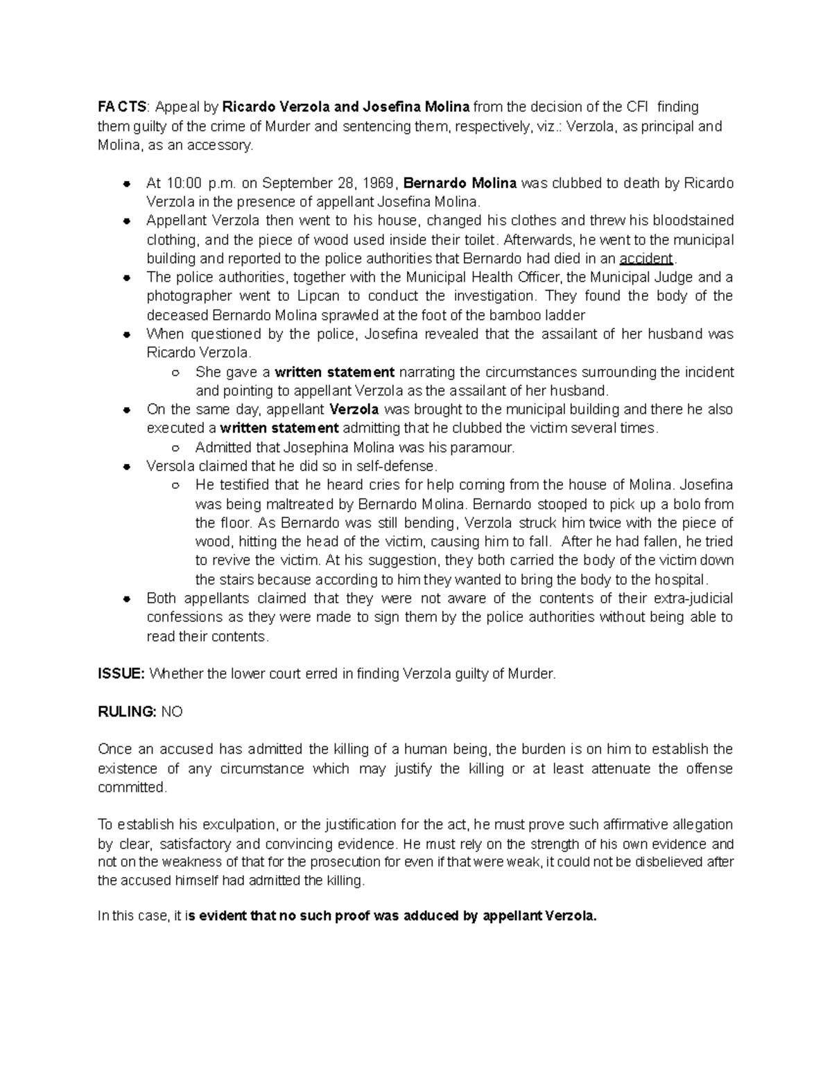People vs. Verzola - Digest - FACTS: Appeal by Ricardo Verzola and ...