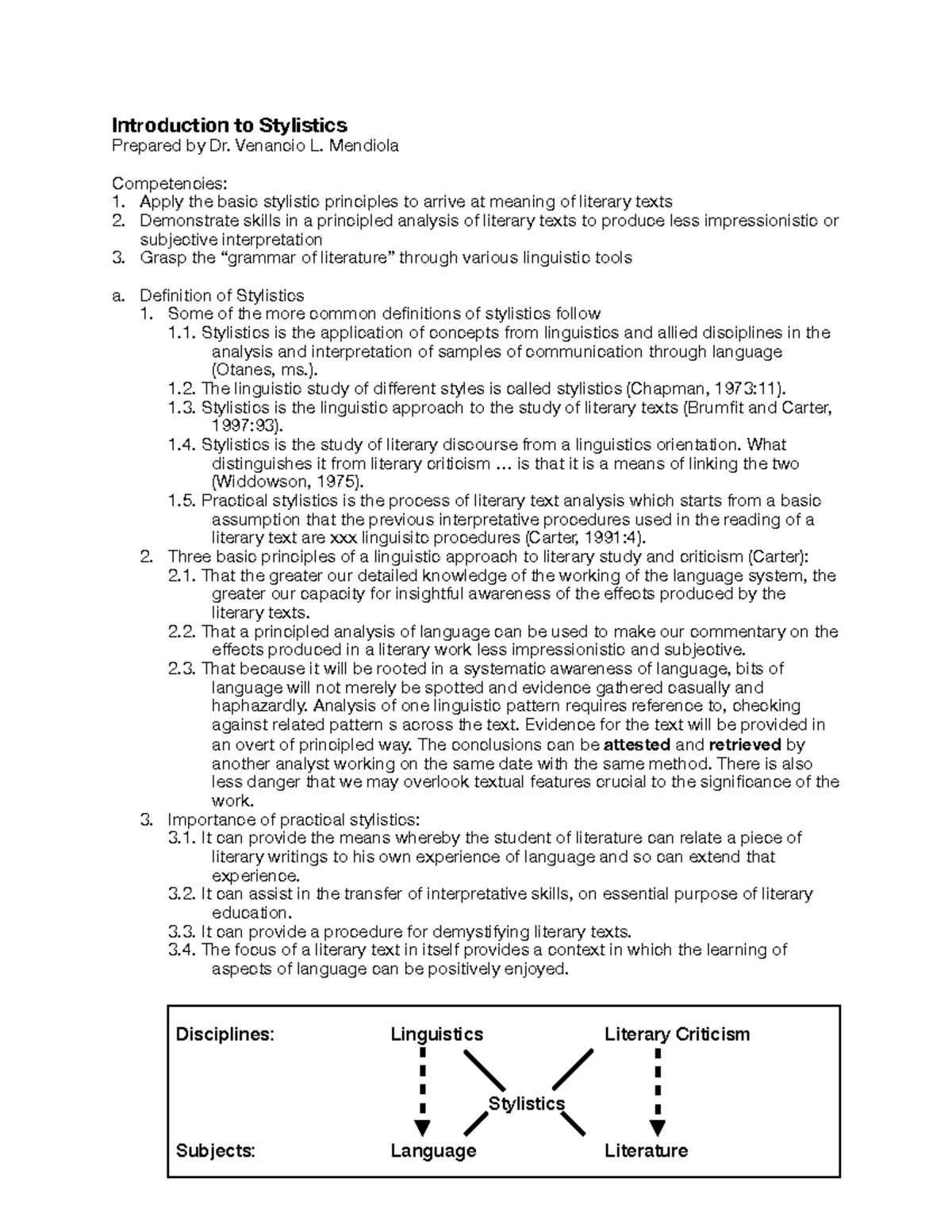 Introduction to Stylistics - Introduction to Stylistics Prepared by Dr ...