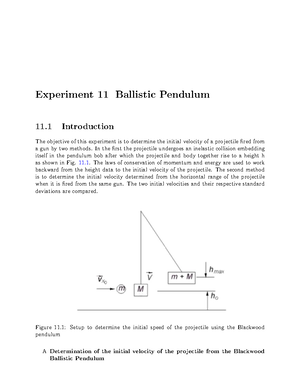 Experiment Nine - Experiment 9 Impulse and Momentum 9 Introduction The ...