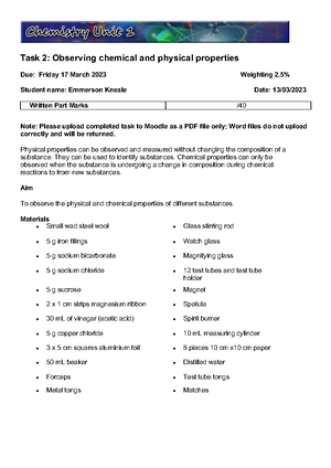 Physics ATAR 11 unit 1 Practice exam WA- Answers - Semester One ...
