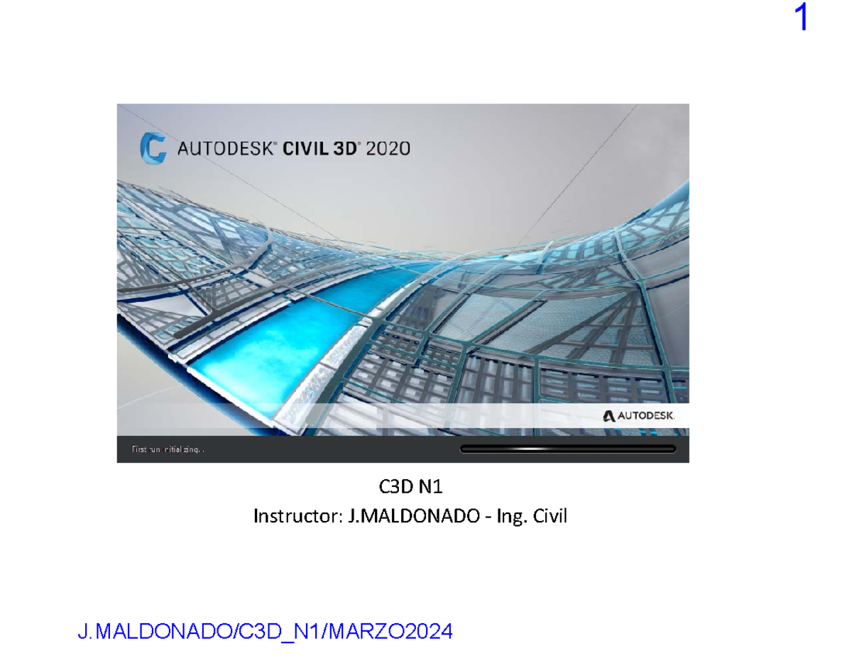 1era + 2da Sesion (Revisado Marzo 2024) - C3D N Instructor: J ‐ Ing ...