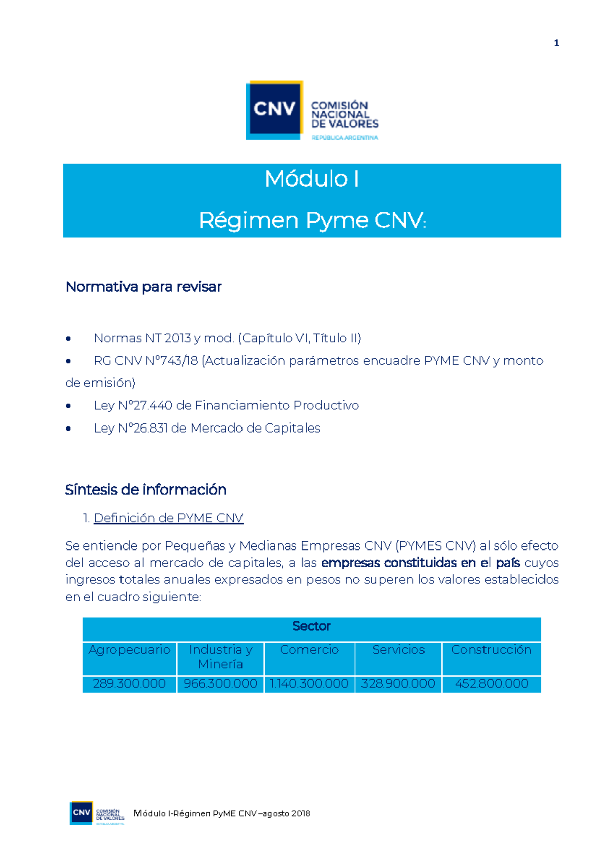 PPT PYME CNV - ggggggggggggggggggg - Módulo I Régimen Pyme CNV ...