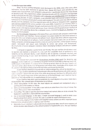 HCI 1 - Notes - Human Computer Interface: Introduction Definition human ...