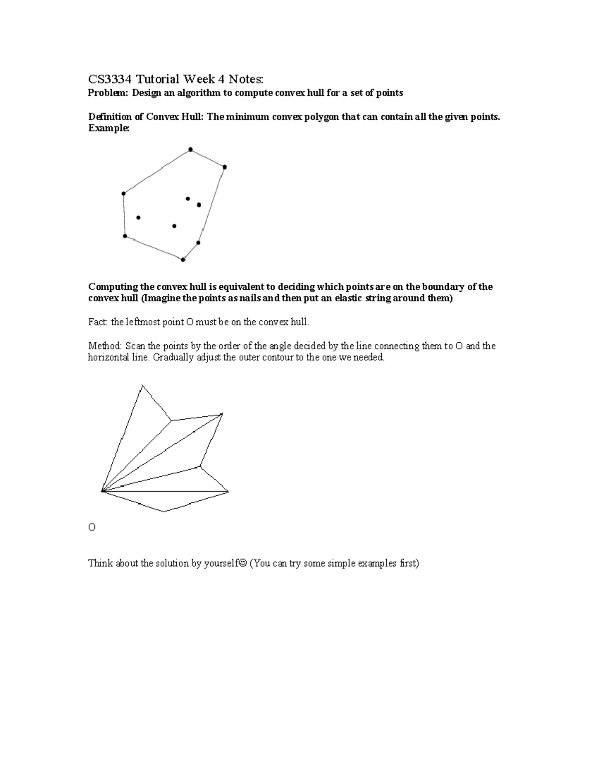 Tutorial 4 notes - CS 3334 Tutorial Week 4 Notes: Problem: Design an ...