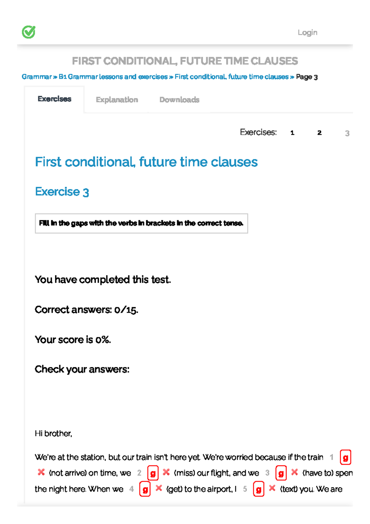 First conditional, future time clauses - Page 3 of 3 - Test-English ...