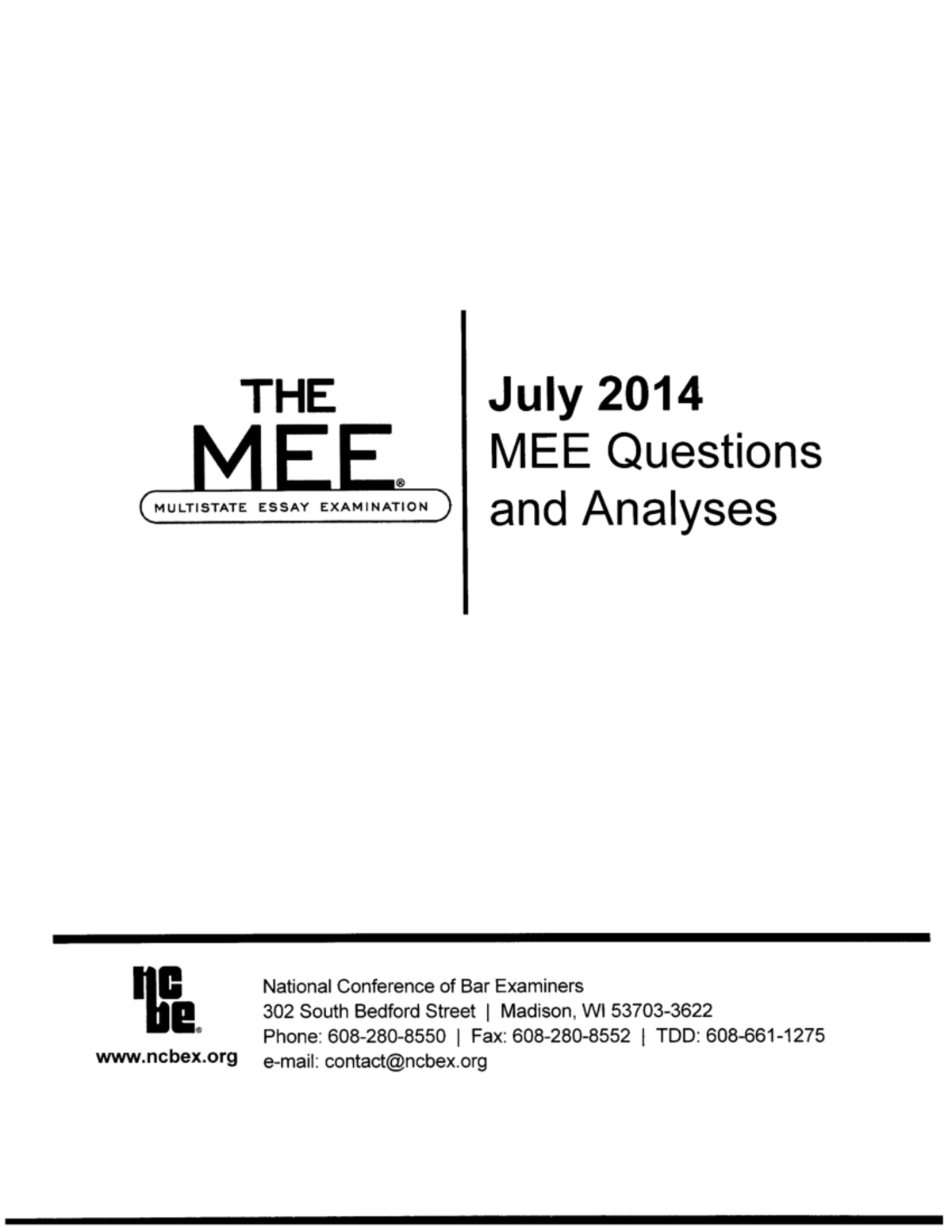 MEE July 2014 Corp Question - THE MULTISTATE ESSAY E X A M I N A T I O ...