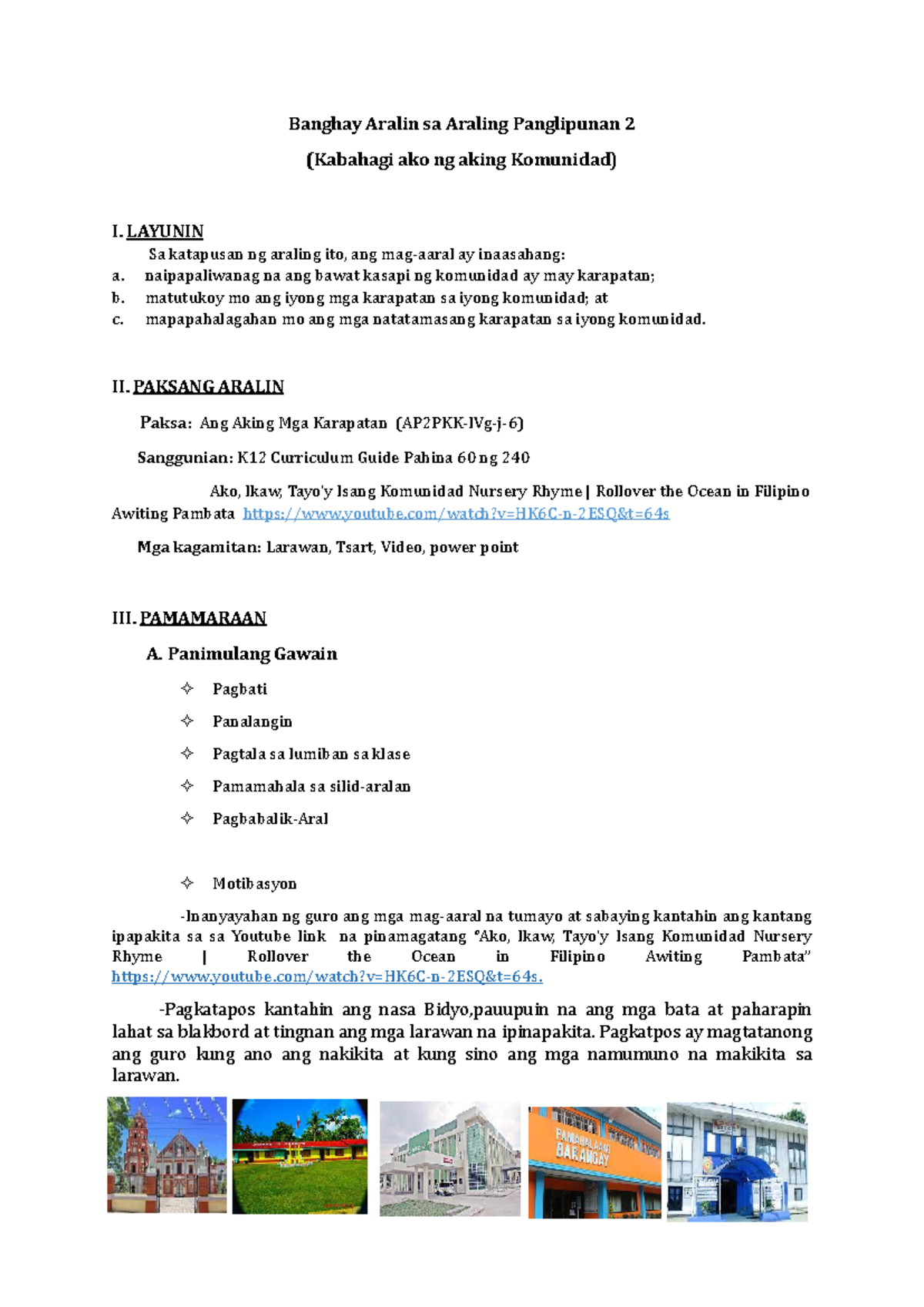 LP Araling Panglipunan 2 - Banghay Aralin sa Araling Panglipunan 2 ...