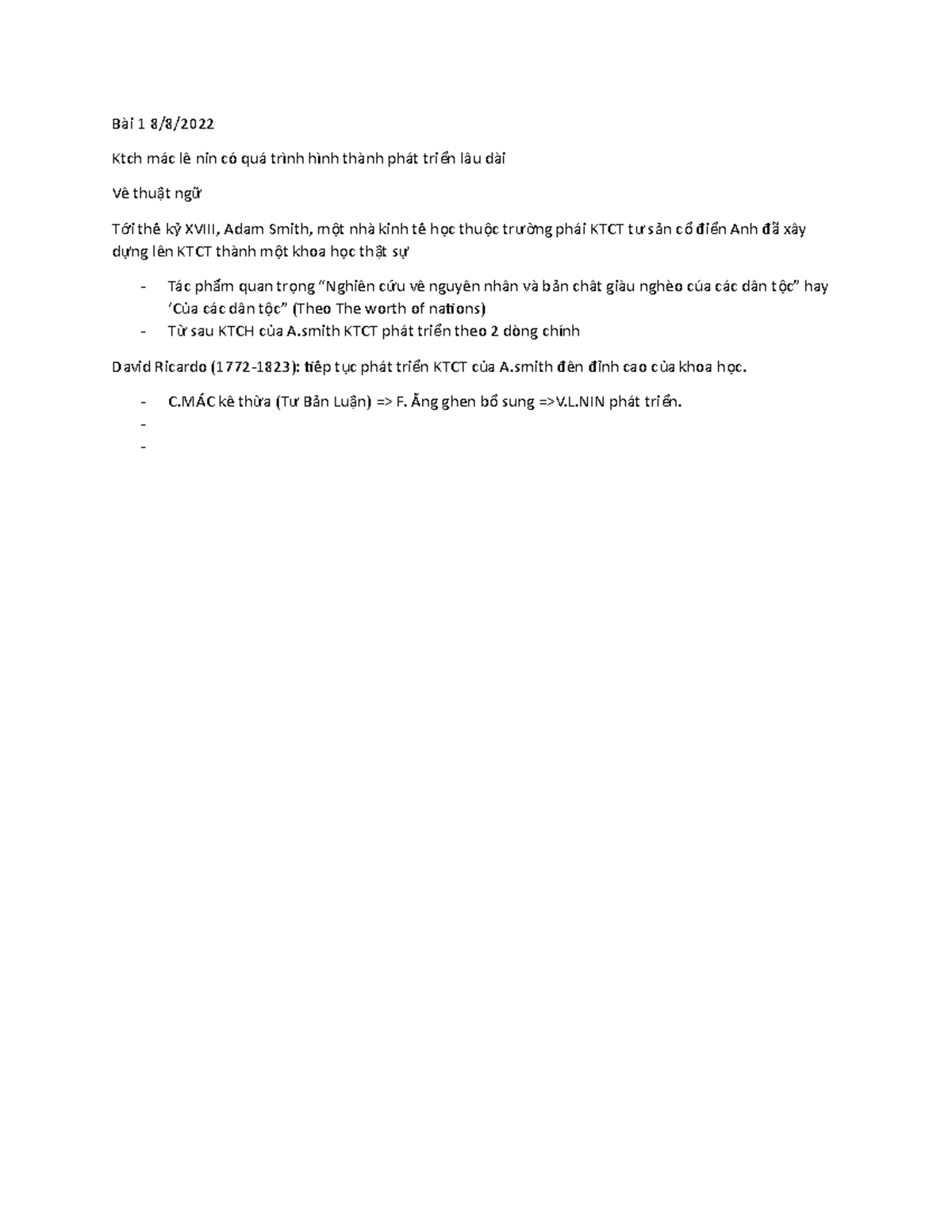 Ktch mác lê nin có quá trình hình thành phát triển lâu dài - Bài 1 8/8 ...