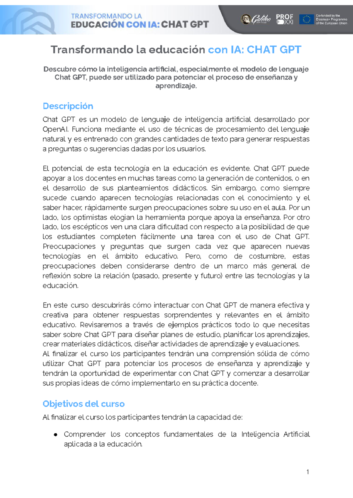Programa Chat GPT-2024 1 - Transformando la educación con IA: CHAT GPT Descubre cómo la ...