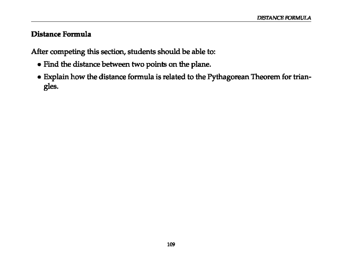 Distance - MATH 110 - Studocu