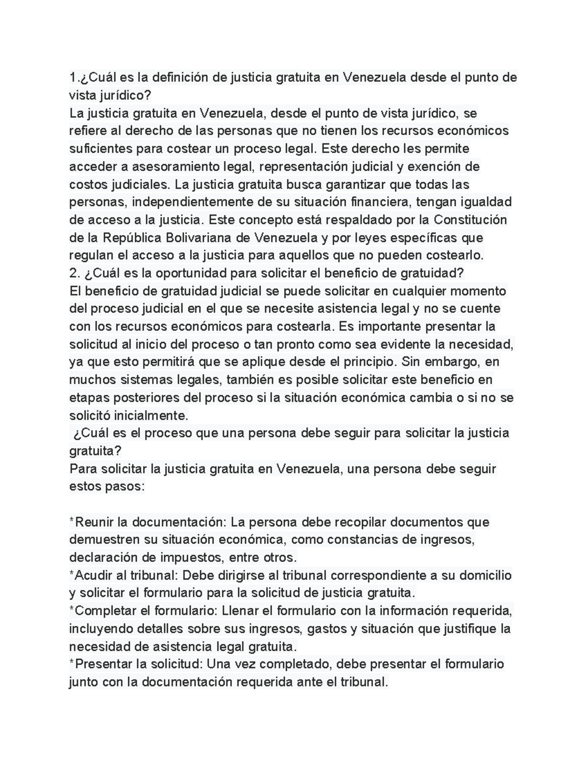 Procesal civil - Nsnsnsns - 1.¿Cuál es la definición de justicia ...