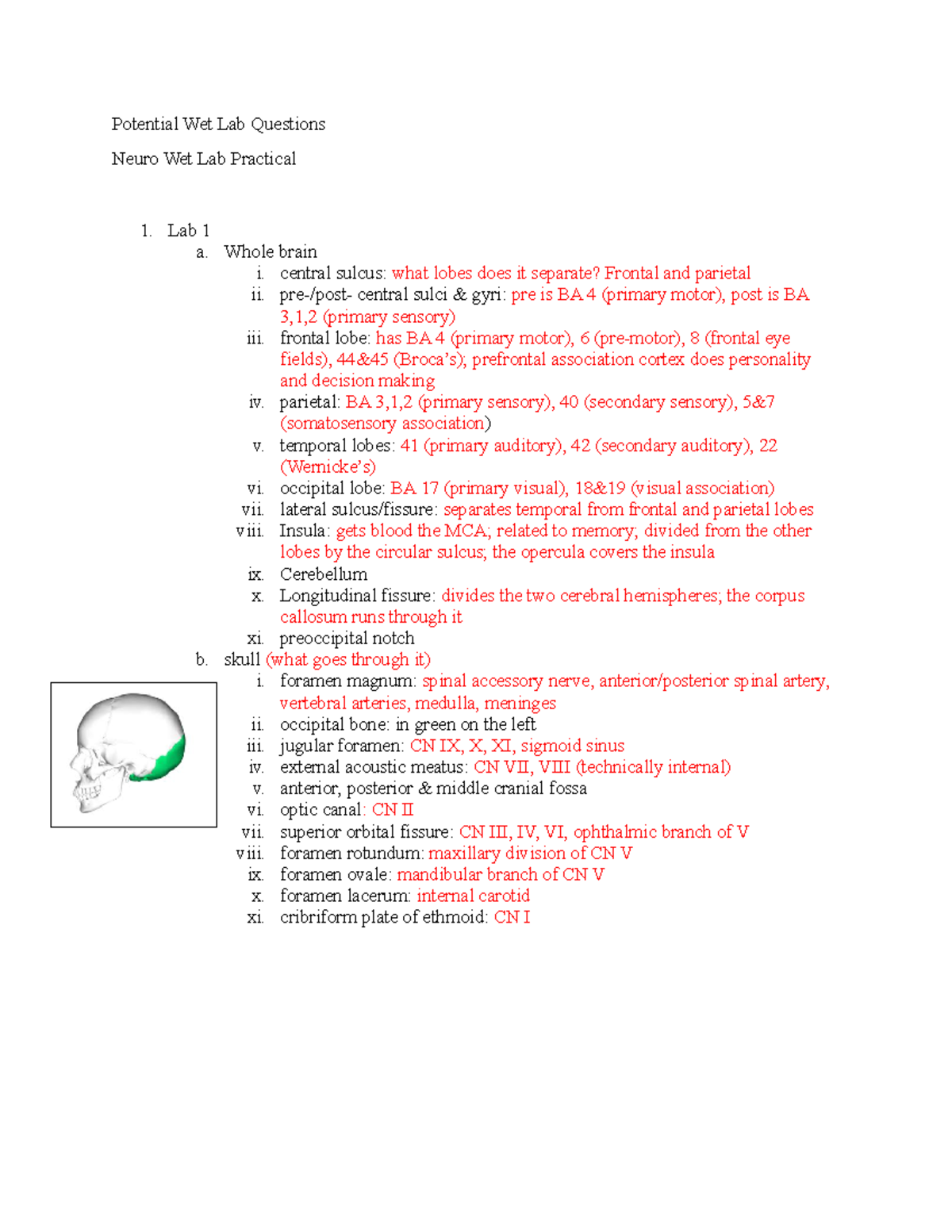 Da goods - practice questions for exams - Potential Wet Lab Questions ...