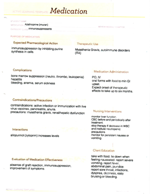 Ati Bumetanide (Bumex) Medication Sheet - PNSG 2240 - Studocu