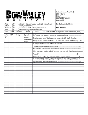 DARP documentation practice - Name: Doyle Kathryn Hosp.#: Sex: Female ...