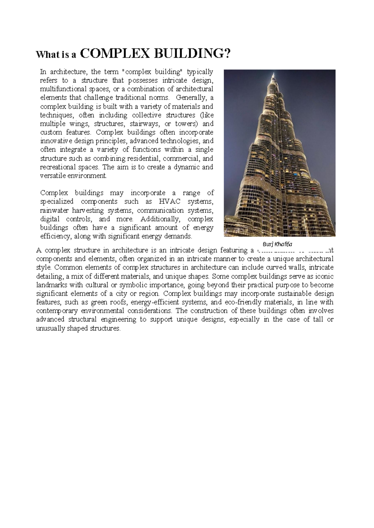 Complex Building 3 - What is a COMPLEX BUILDING? In architecture, the ...