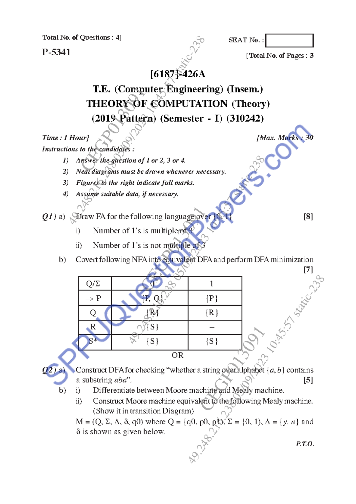 Be computer-engineering semester-5 2023 october theory-of-computation ...