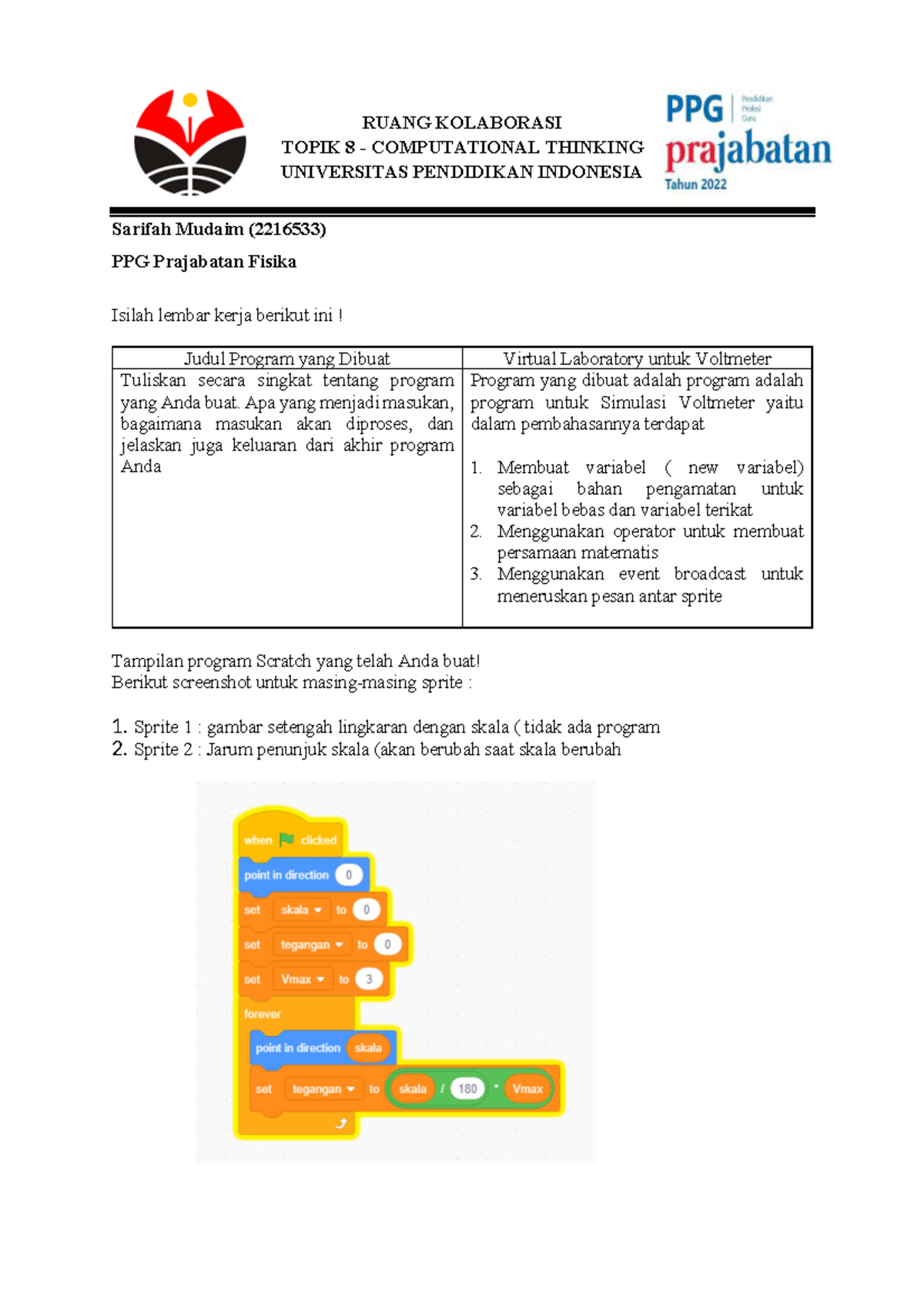 T9 Ruang Kolaborasi CT - Tugas CT - RUANG KOLABORASI TOPIK 8 - COMPUTATIONAL THINKING ...