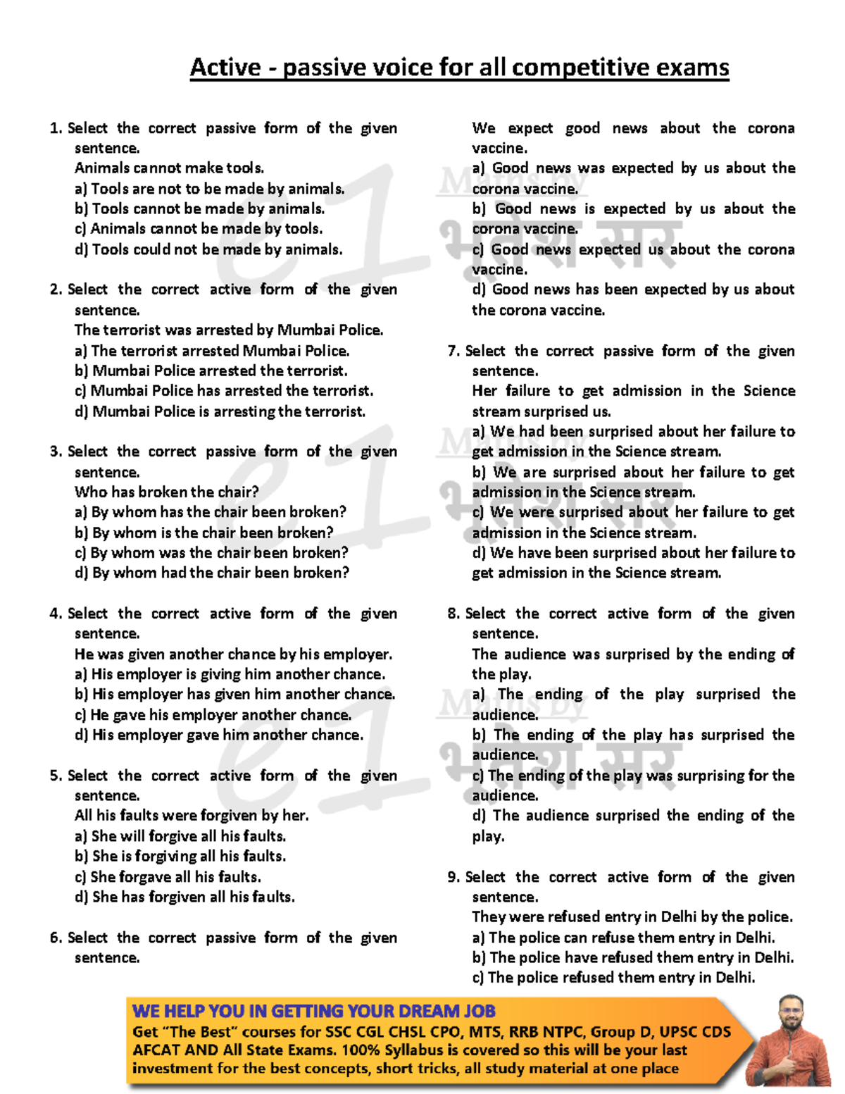 Active Passive Voice Top 200 Questions From SSC CGL Tier 2 2011 active-passive-voice-top-200-questions-from-ssc-cgl-tier-2-2011