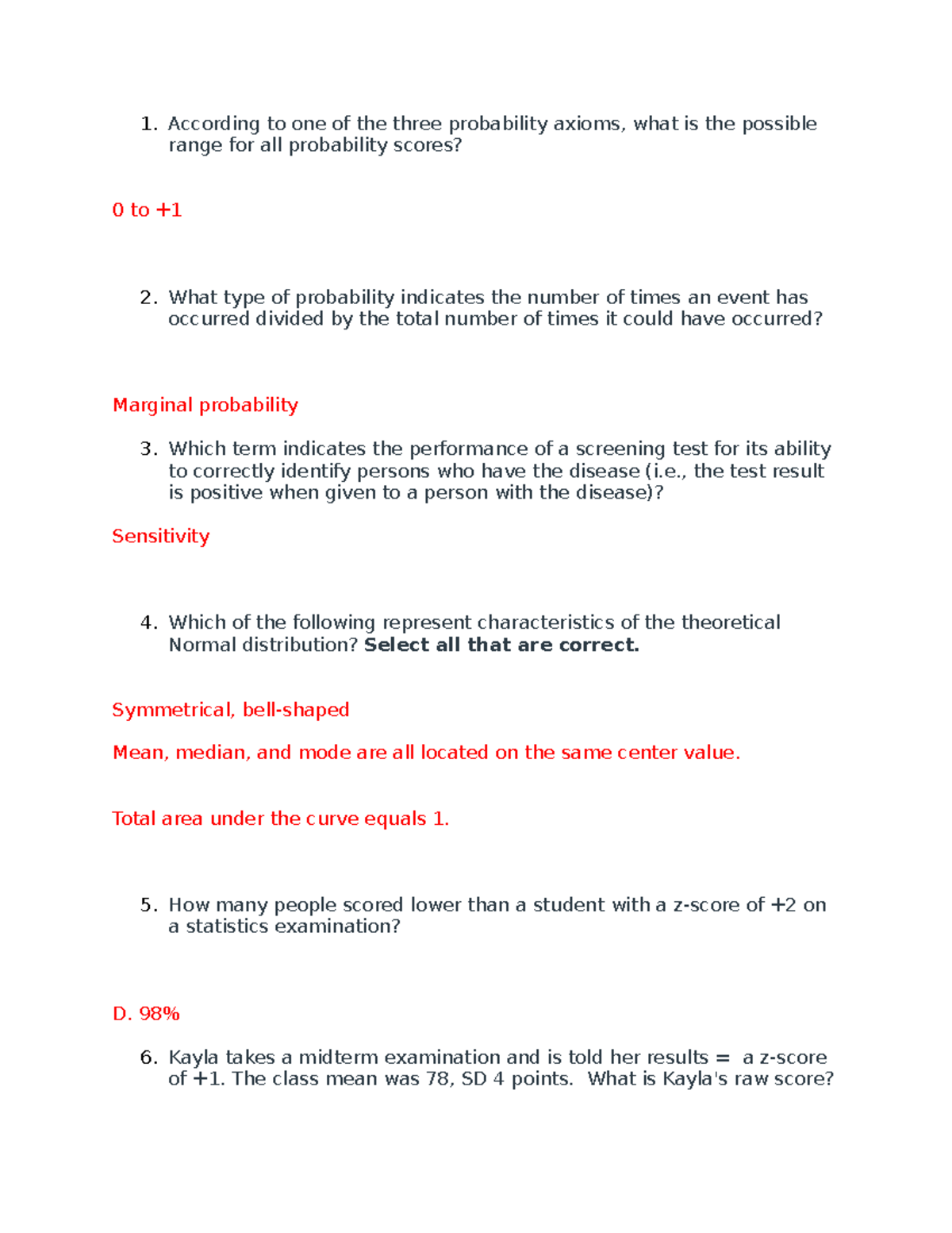 HSC 217 quiz 3 - hsc 217 - week 3 quiz study guide - used for dr ...