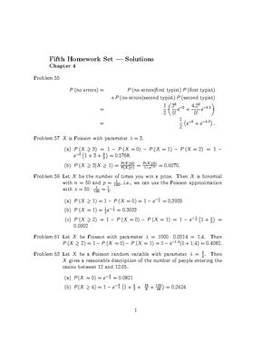 MATH 461 HW 9 Solutions - 9th Homework Set — Solutions Chapter 6 Problem 6 LetX 1 ,... , X 5 be ...