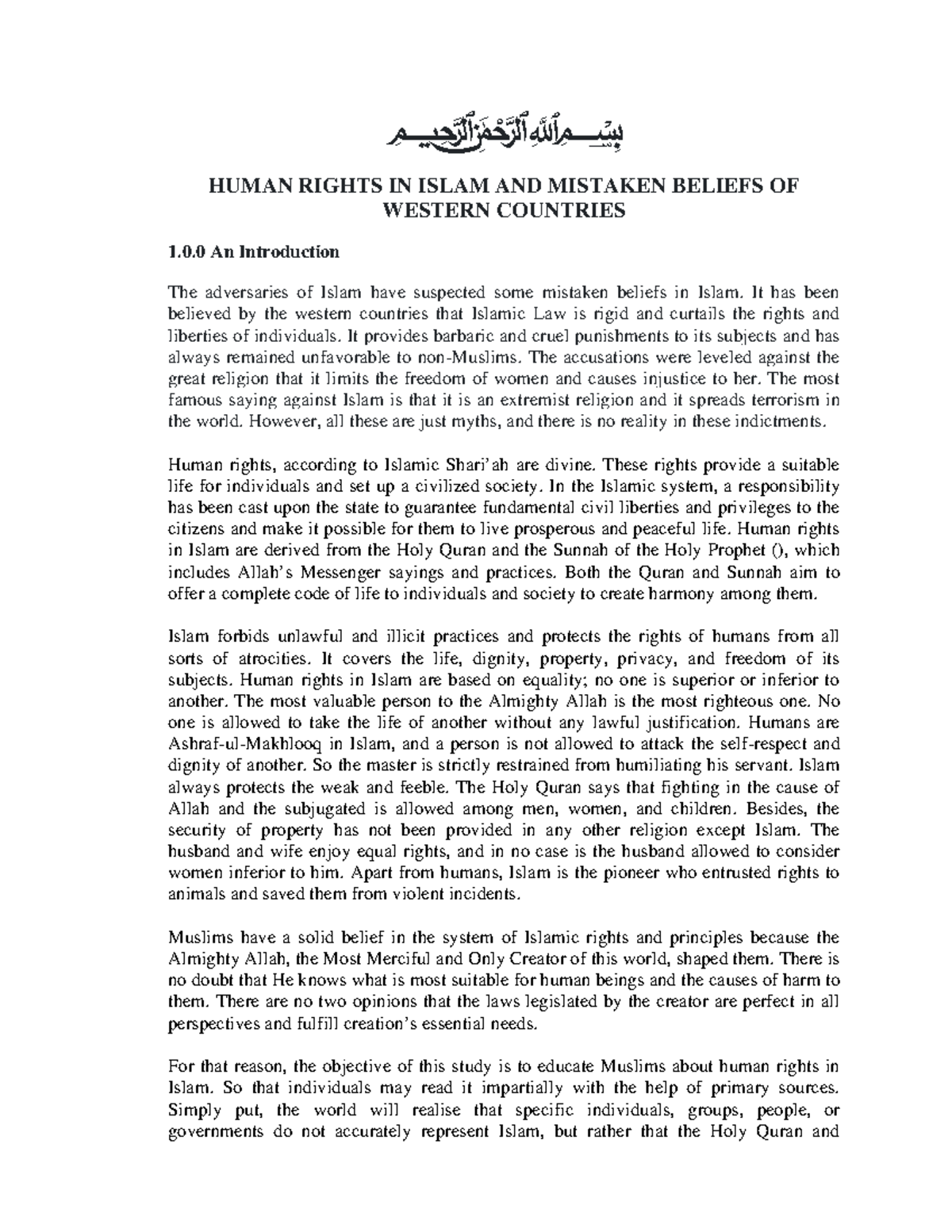 Human Rights in Islam and mistaken beliefs of western countries ...
