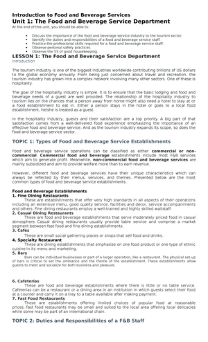 Bar Organizational Structure and Bar Staff Duties and Responsibilities ...
