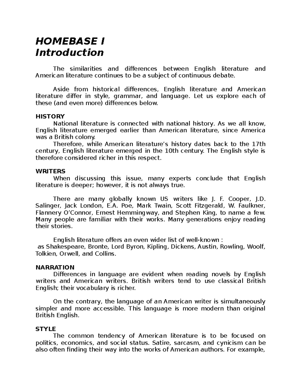 Homebase I - This document is a lecture note about the introduction of ...