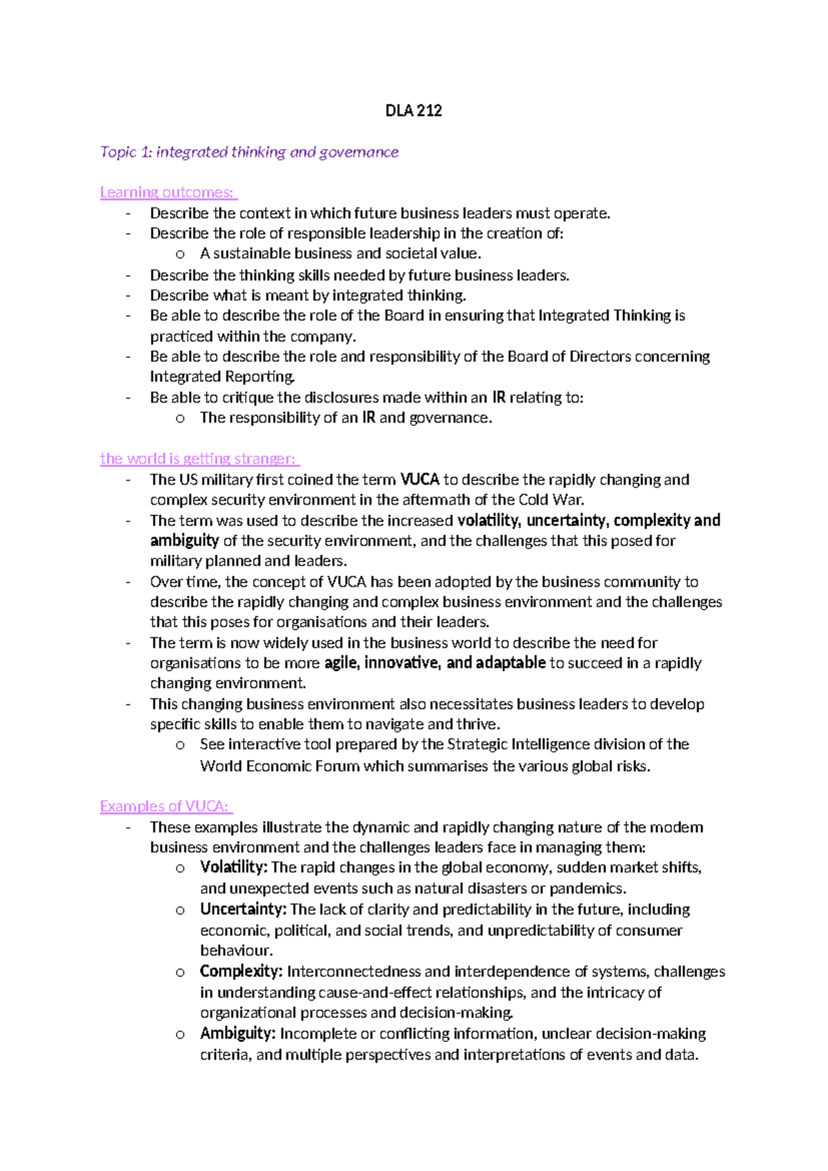 DLA 212 notes - Summary Digital Literacy Acumen - DLA 212 Topic 1 ...