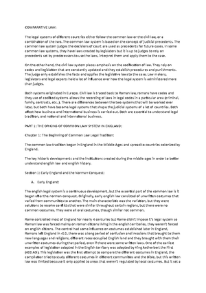 Course Plan Introduction of Comparative Law (JF Boudet), 2022 ...