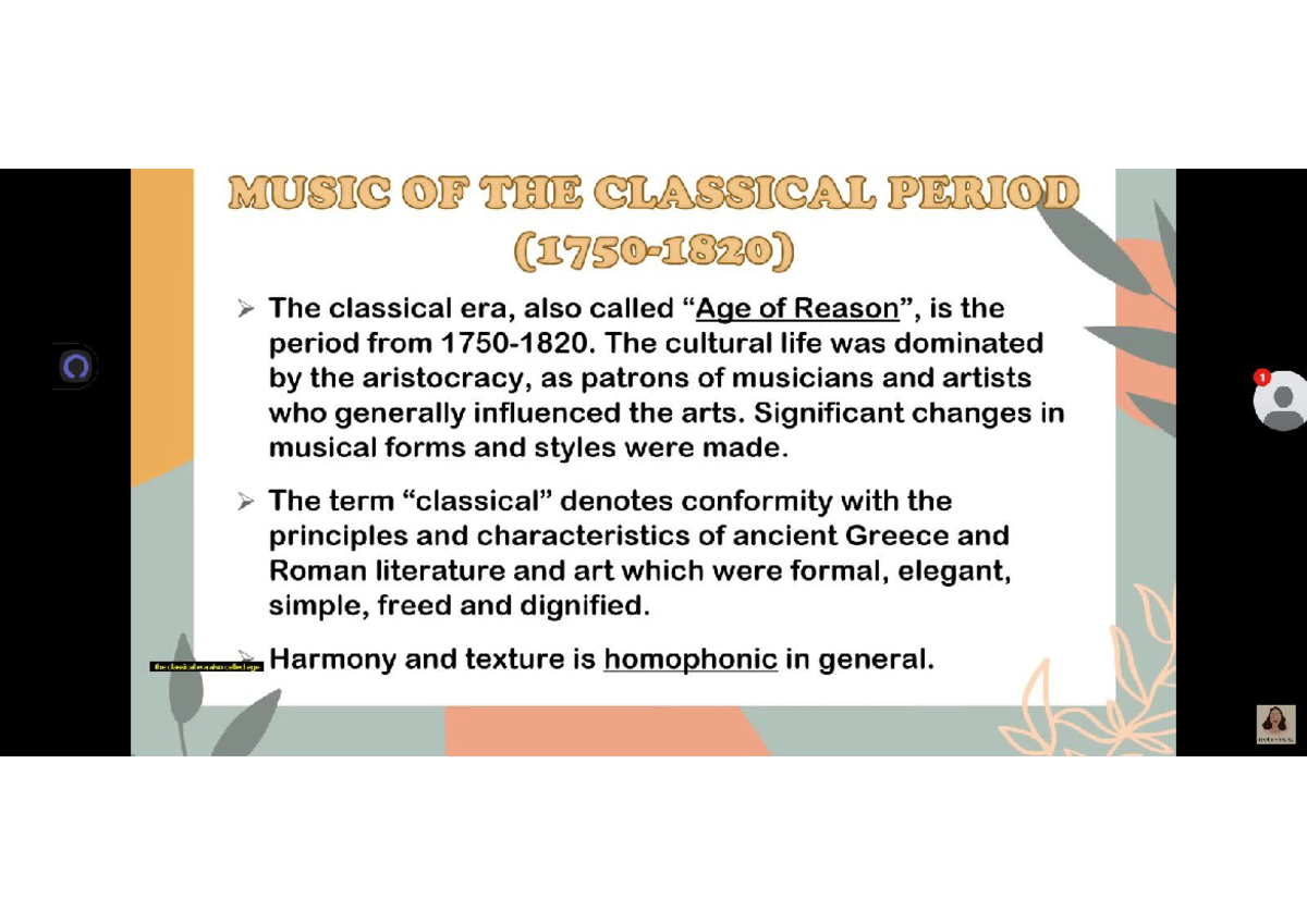 Music OF Classical Period - MUSIC OF THE CLASSICAL PERIOD The classical ...