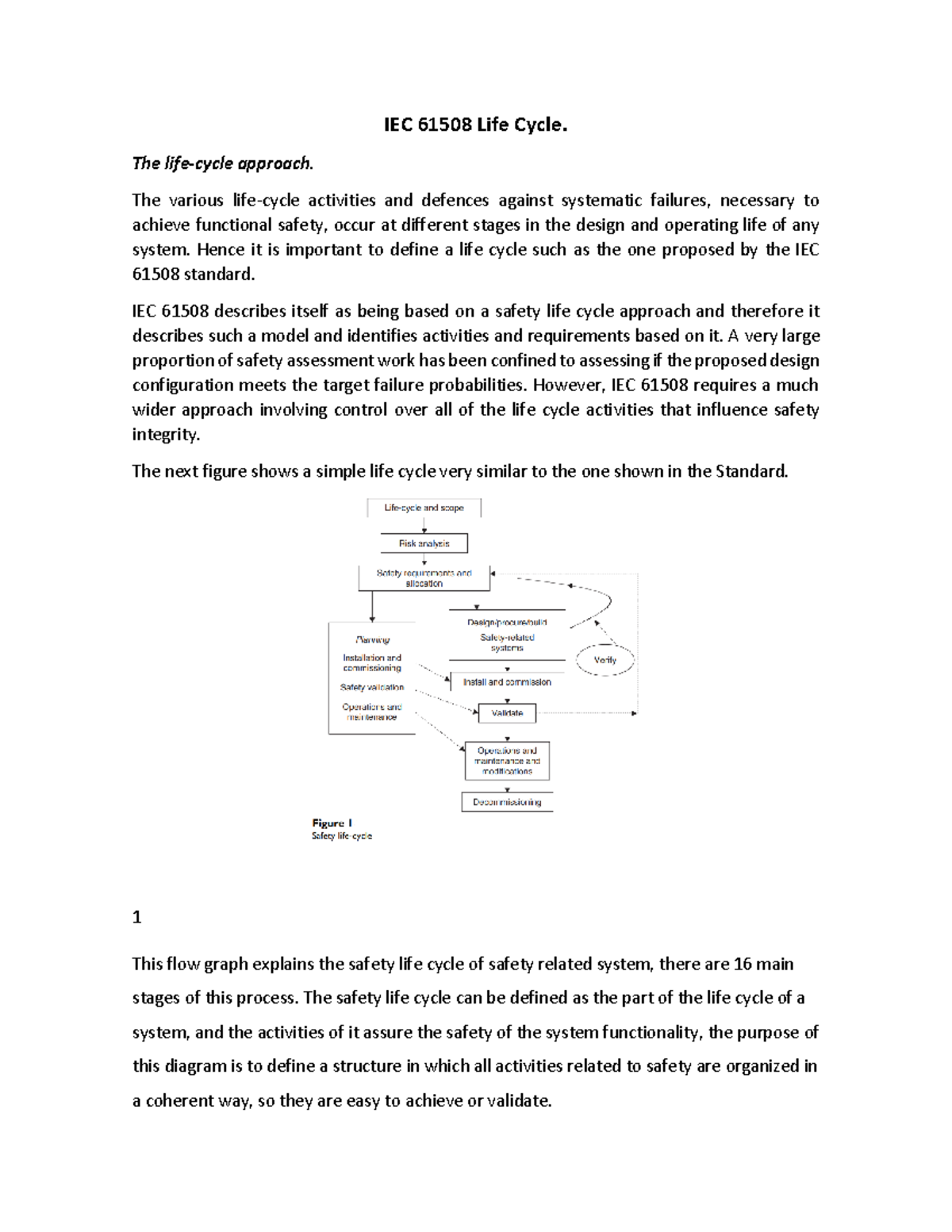 Safety Life Cycle VSC - Material de estudio - IEC 61508 Life Cycle. The ...