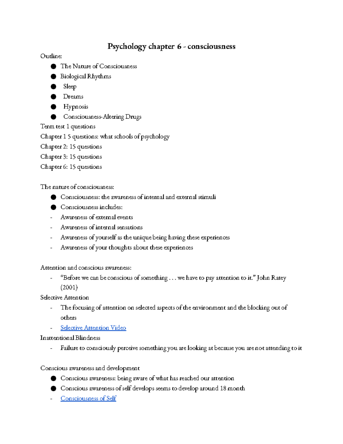 Psychology chapter 6 - lecture notes - Psychology chapter 6 ...