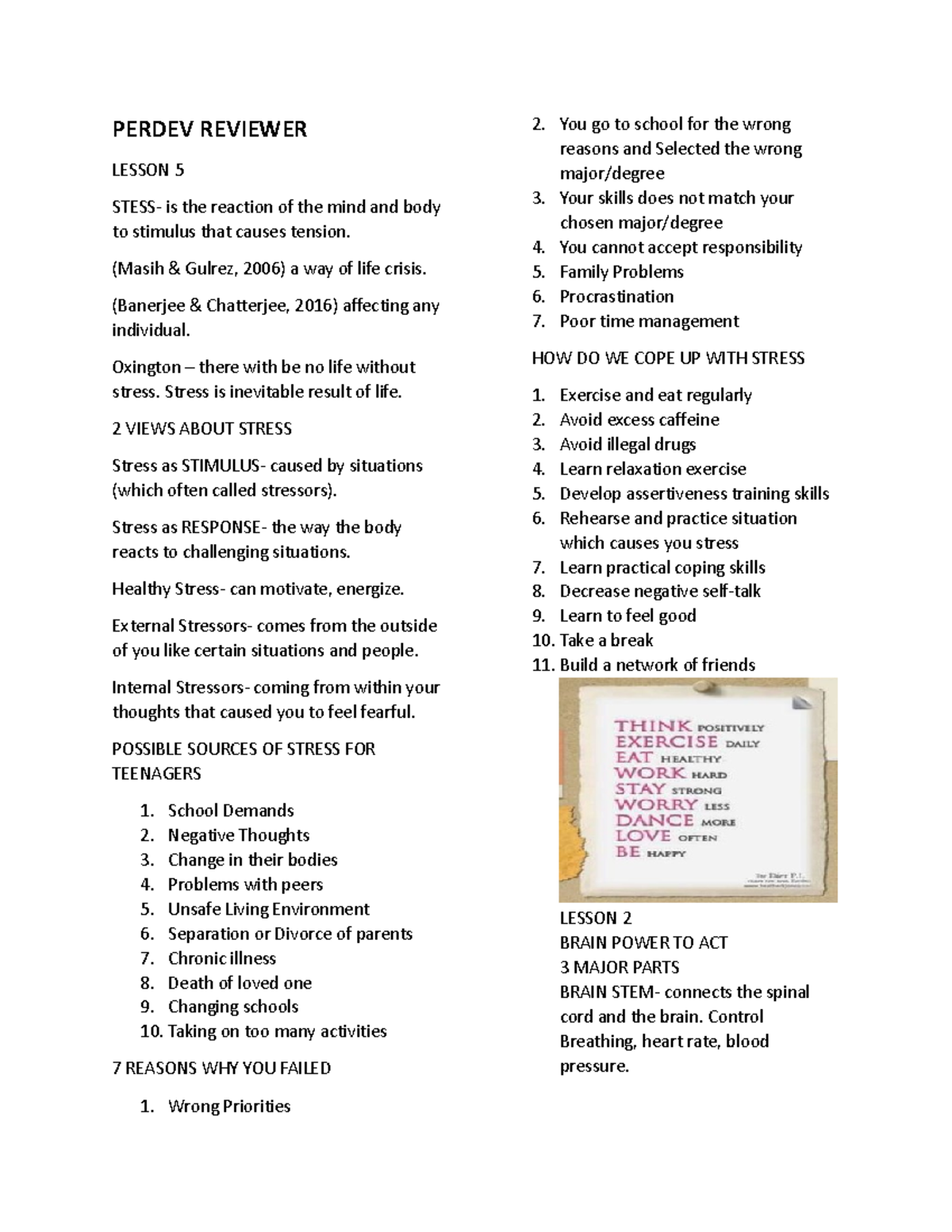 Perdev- Reviewer - FOR EDUCATIONAL PURPOSES - PERDEV REVIEWER LESSON 5 ...