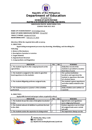 Activity- Design for BSP - Republic of the Philippines Department of ...