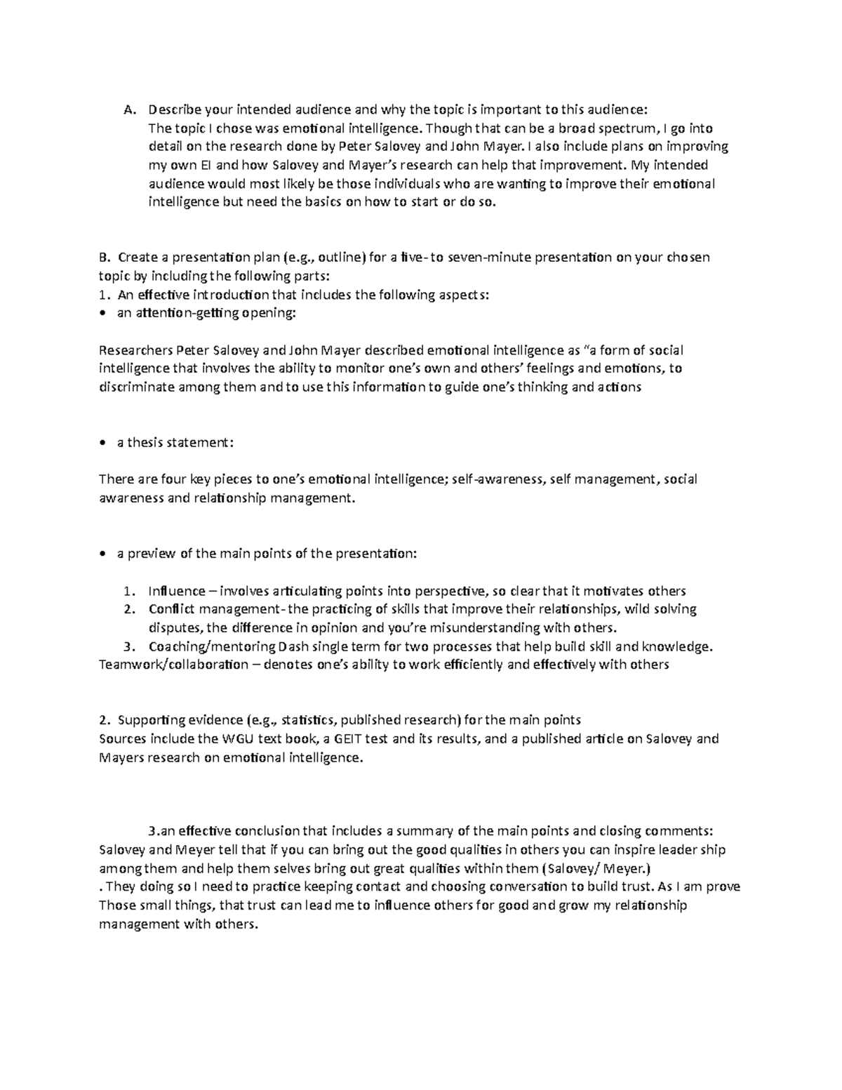 Comm. course task 1 paper copy - A. Describe your intended audience and ...