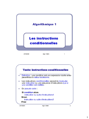Chap3-2020 - Chap3-2020 - 2019/2020 Algo1/SMIA 1 Algorithmique Les instructions de Lecture et ...