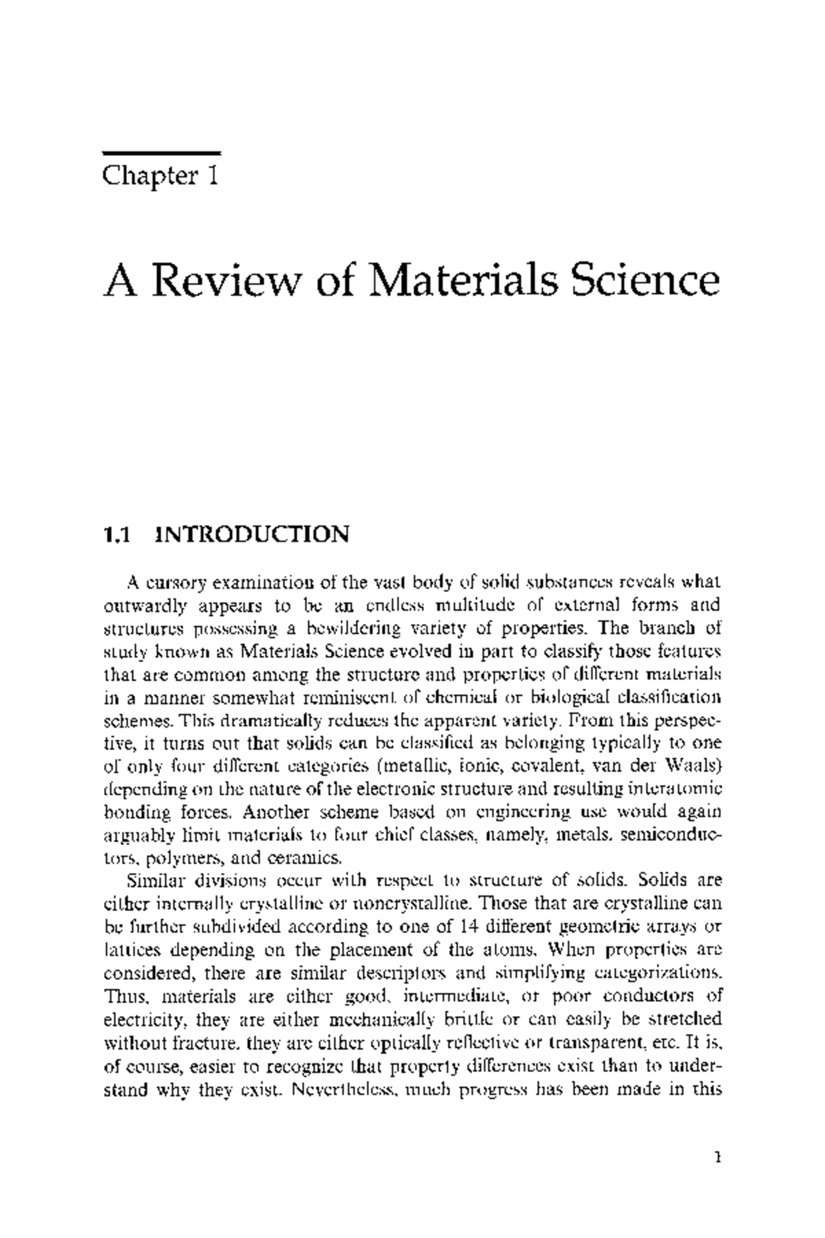 Ohring Chapter1: A Review of Material Sciences - Chapter 1 A Review of ...